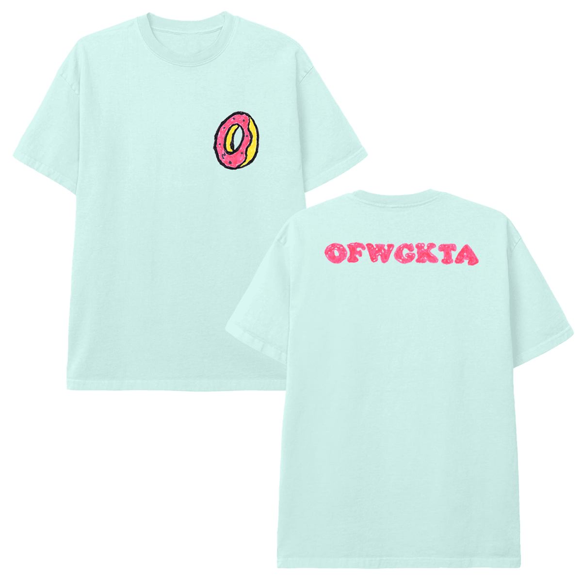 Ofwgkta Donut Drawing Rare Pink, Blue, Yellow Odd Future X Santa